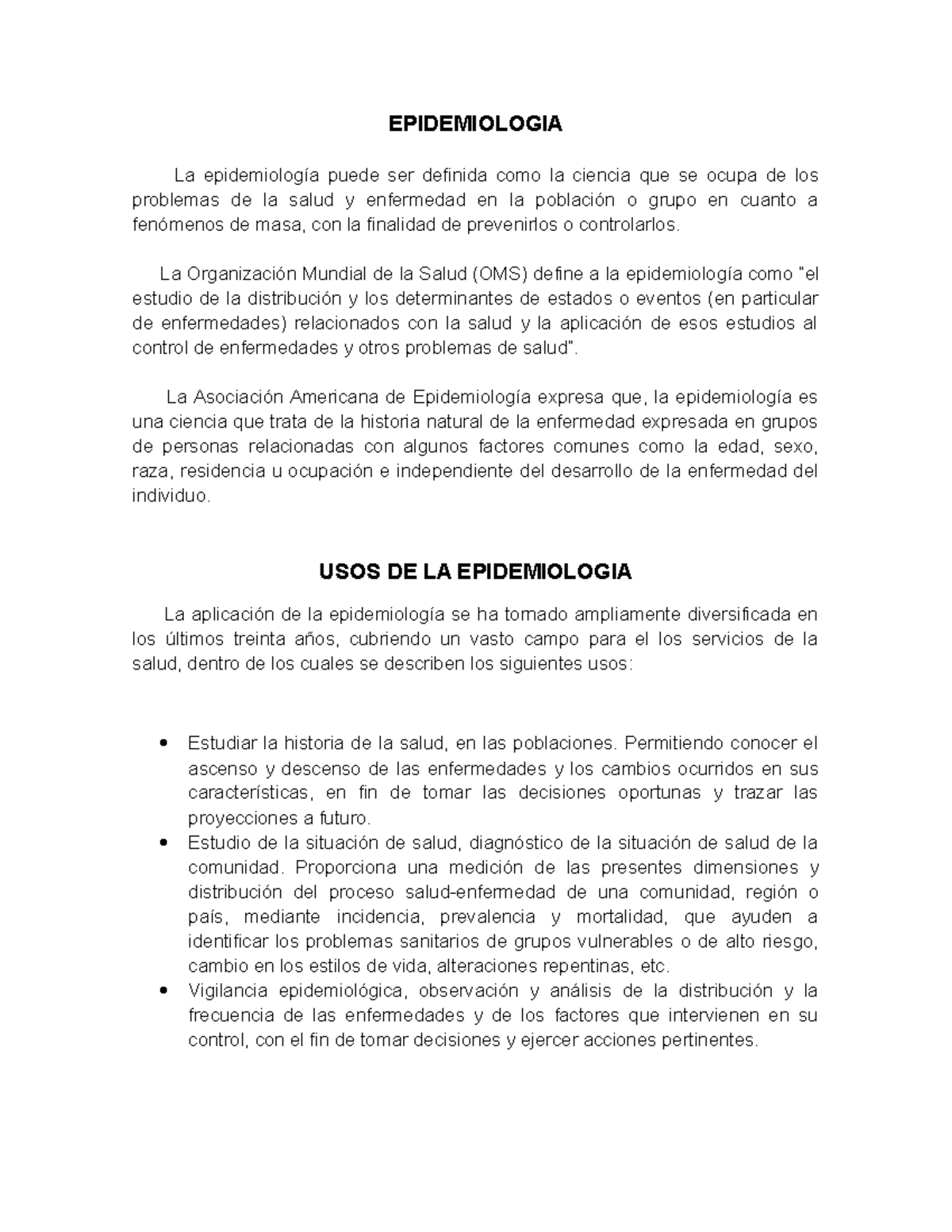 CONCEPTOS BASICOS DE EPIDEMIOLOGIA - EPIDEMIOLOGIA La epidemiología puede ser definida como la ...