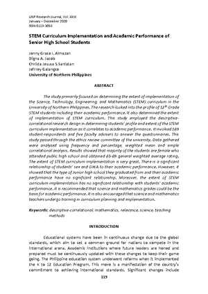 Curriculum MAP Grade 12 MIL Week 2 - PEH Hand-out #4 – Curriculum Map ...