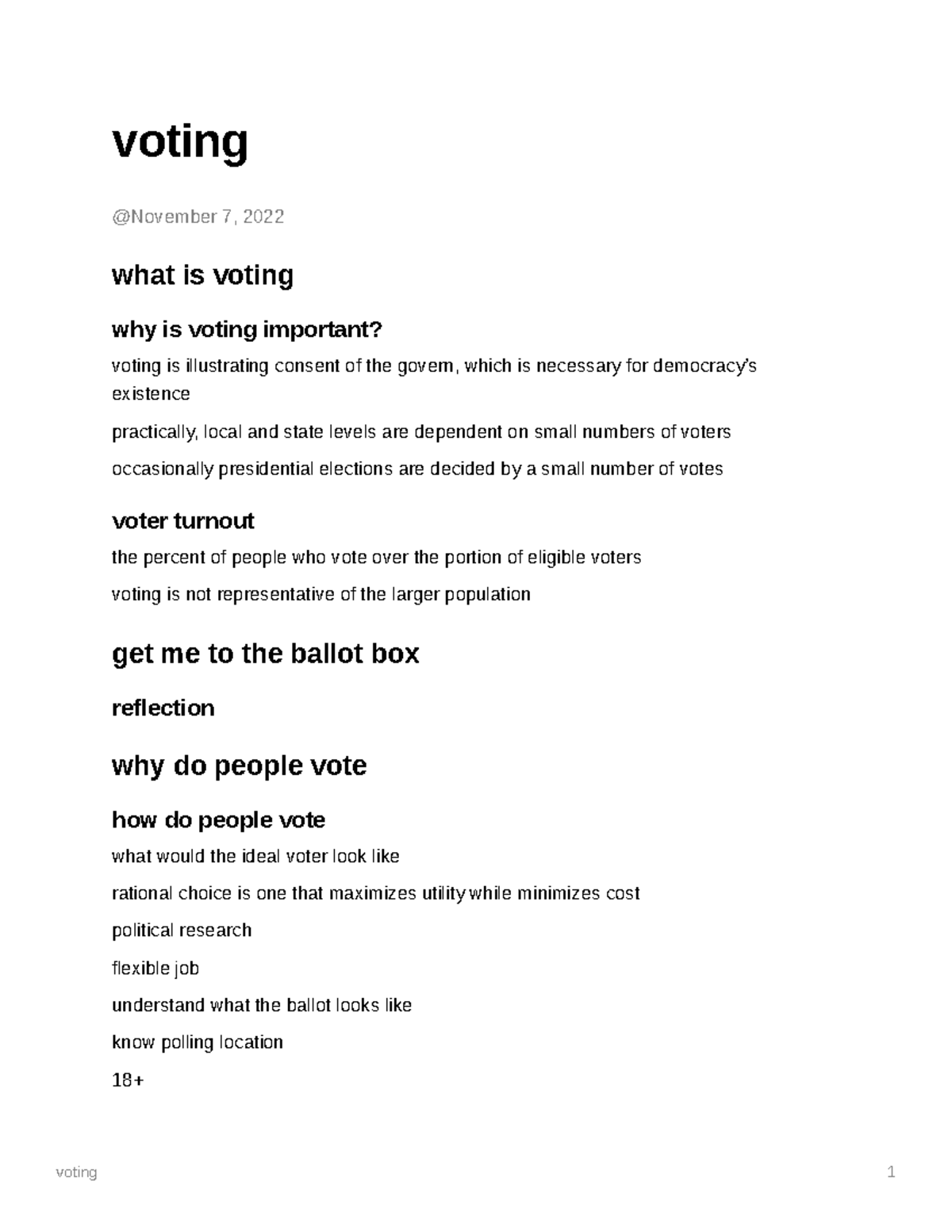 Voting - McQueen - voting what is voting why is voting important ...