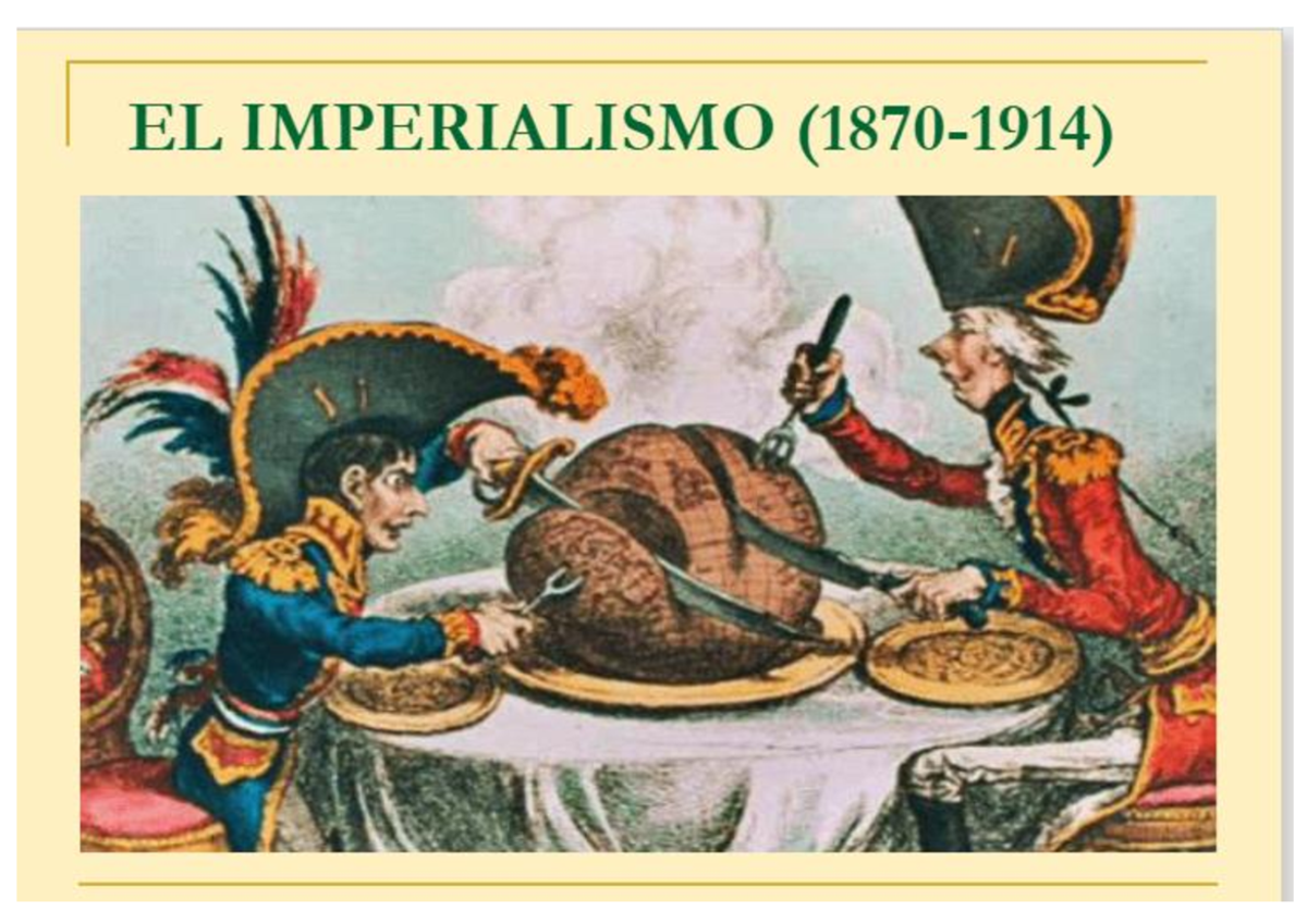El imperialismo (1870-1914) - Historia Contemporánea - Studocu
