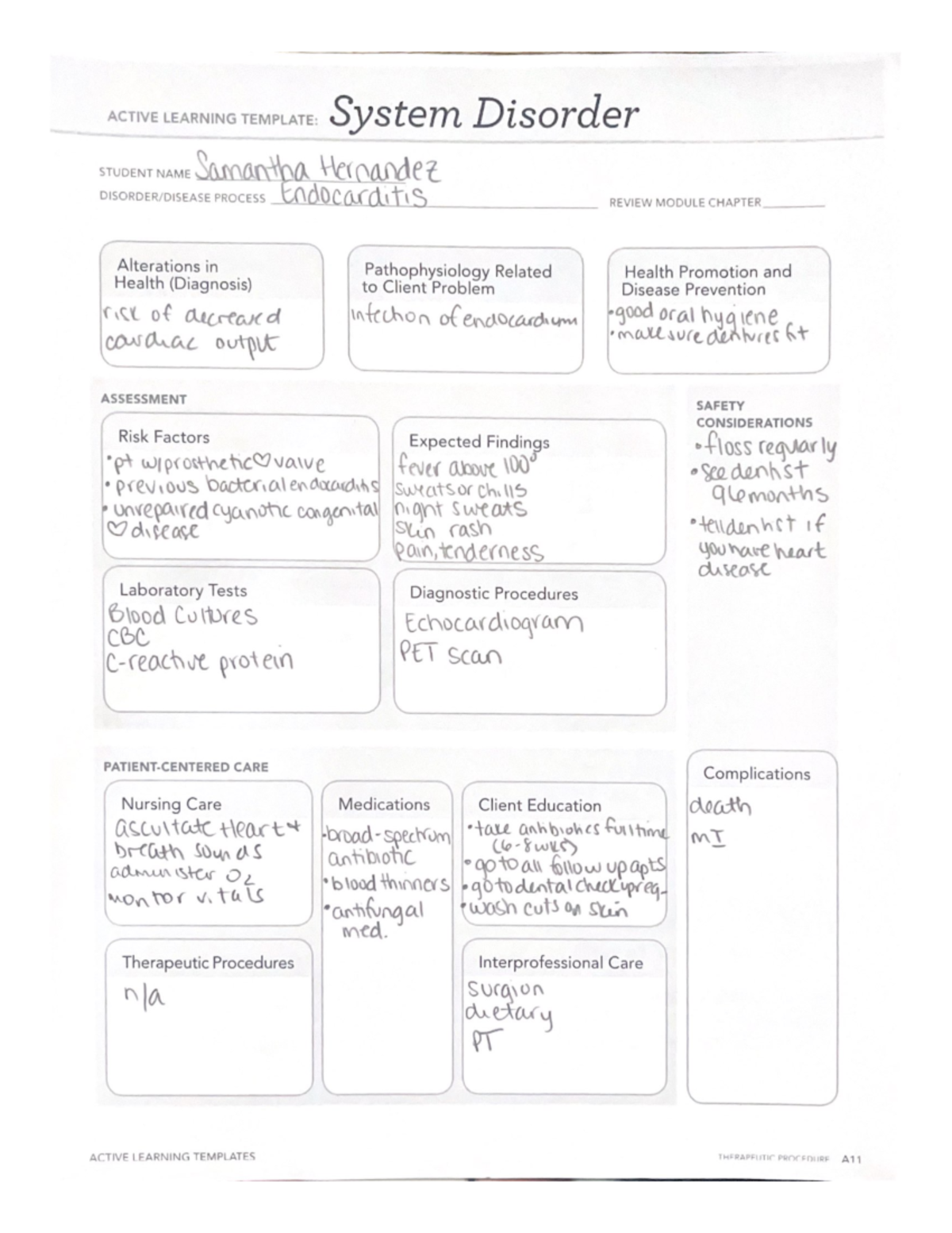 712templates - System disorder - ACTIVE LEARNING TEMPLATE: System ...