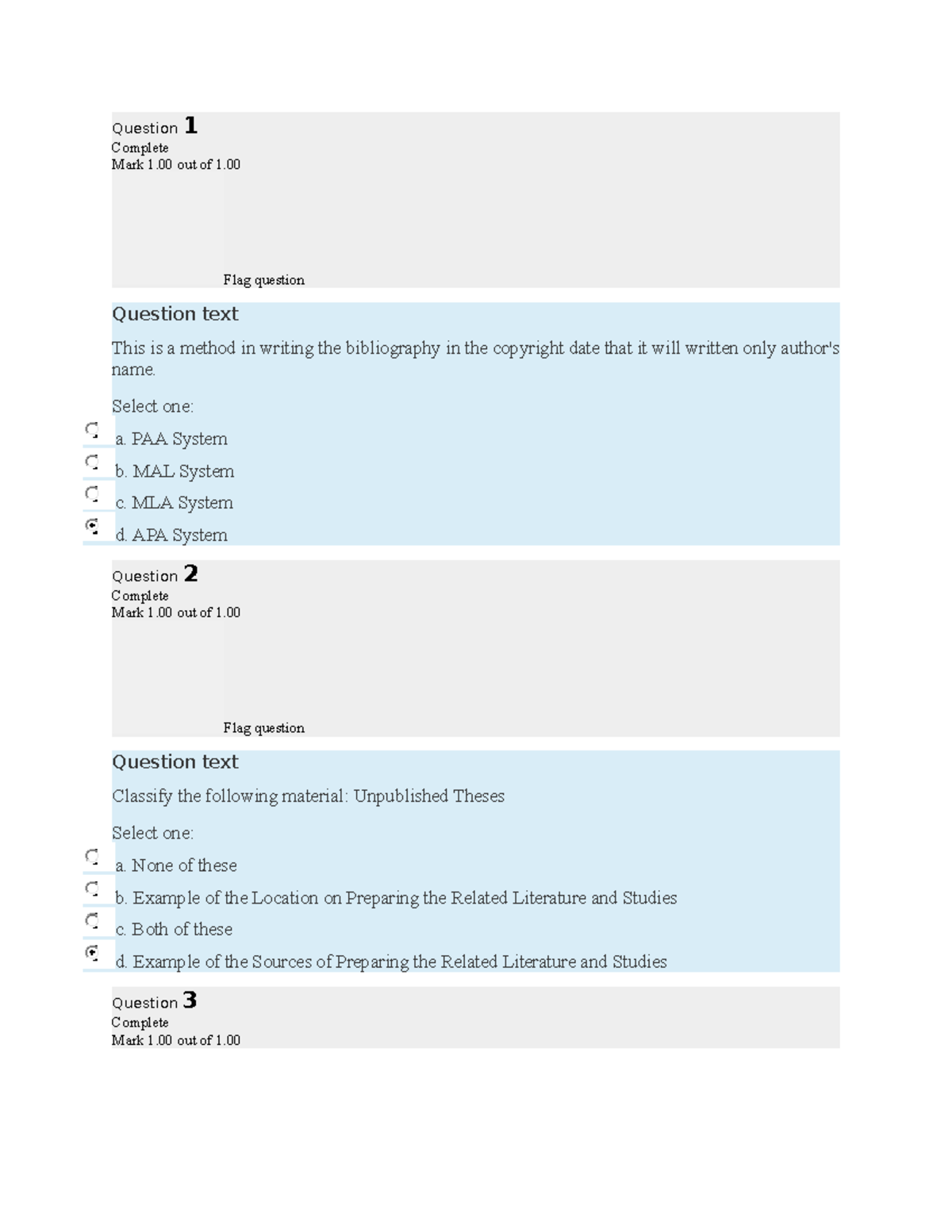 Research 121 EXAM - nothing just study hard more more more - Question 1 ...