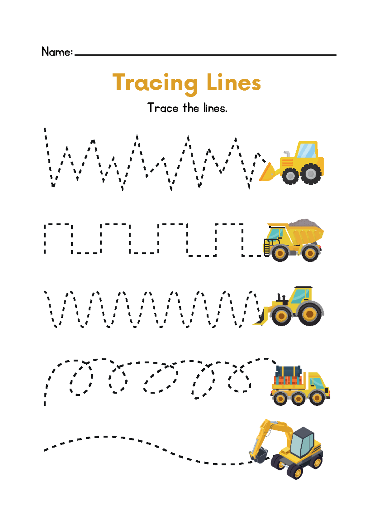 Yellow and Black Illustrative Line Tracing Worksheet 20240607 082838 ...