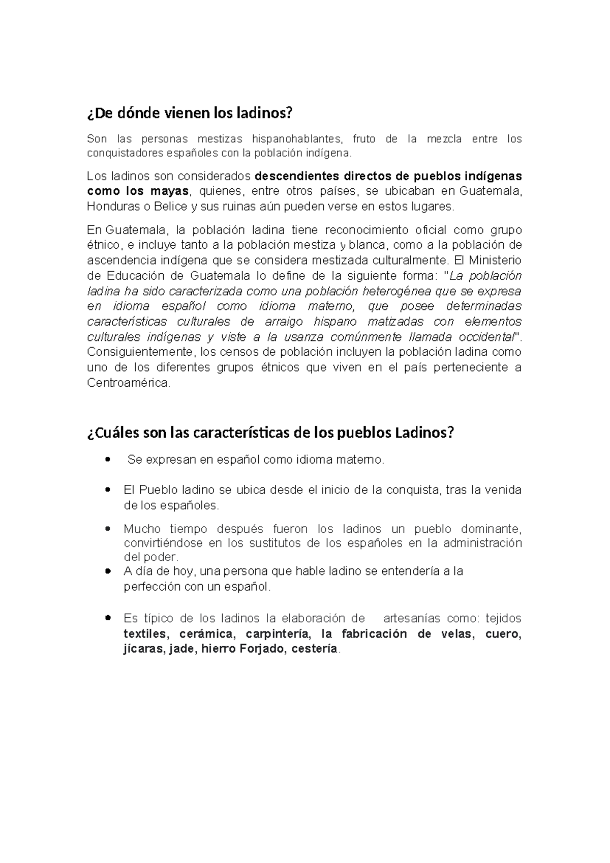 Pueblo ladino - ¿De dónde vienen los ladinos? Son las personas mestizas ...