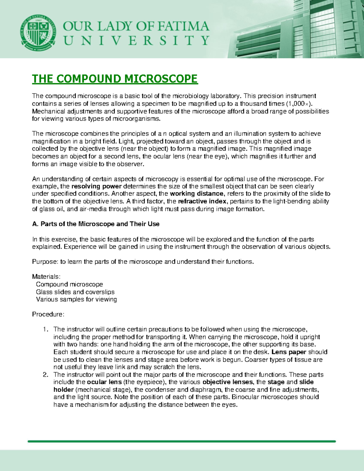 Week 3 lab-exercise-2A-The compound microscope - THE COMPOUND ...