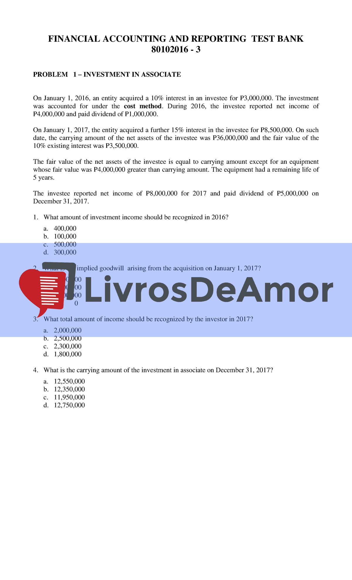 Pdfcoffee - practice sets - FINANCIAL ACCOUNTING AND REPORTING TEST ...