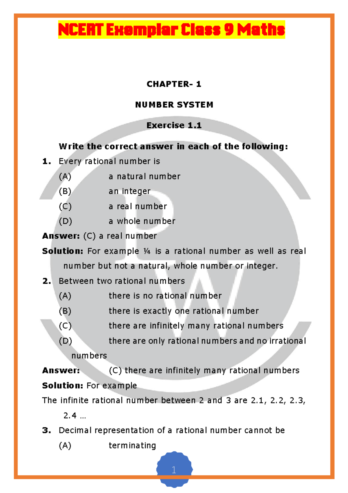 Math ch 1 - thankyou very much for - ####### CHAPTER- 1 ####### NUMBER ...