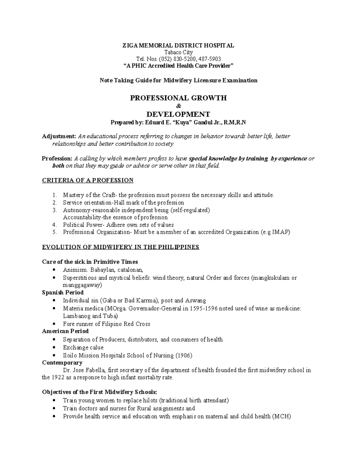 36450514-Professional-Growth-and-Development - ZIGA MEMORIAL DISTRICT ...