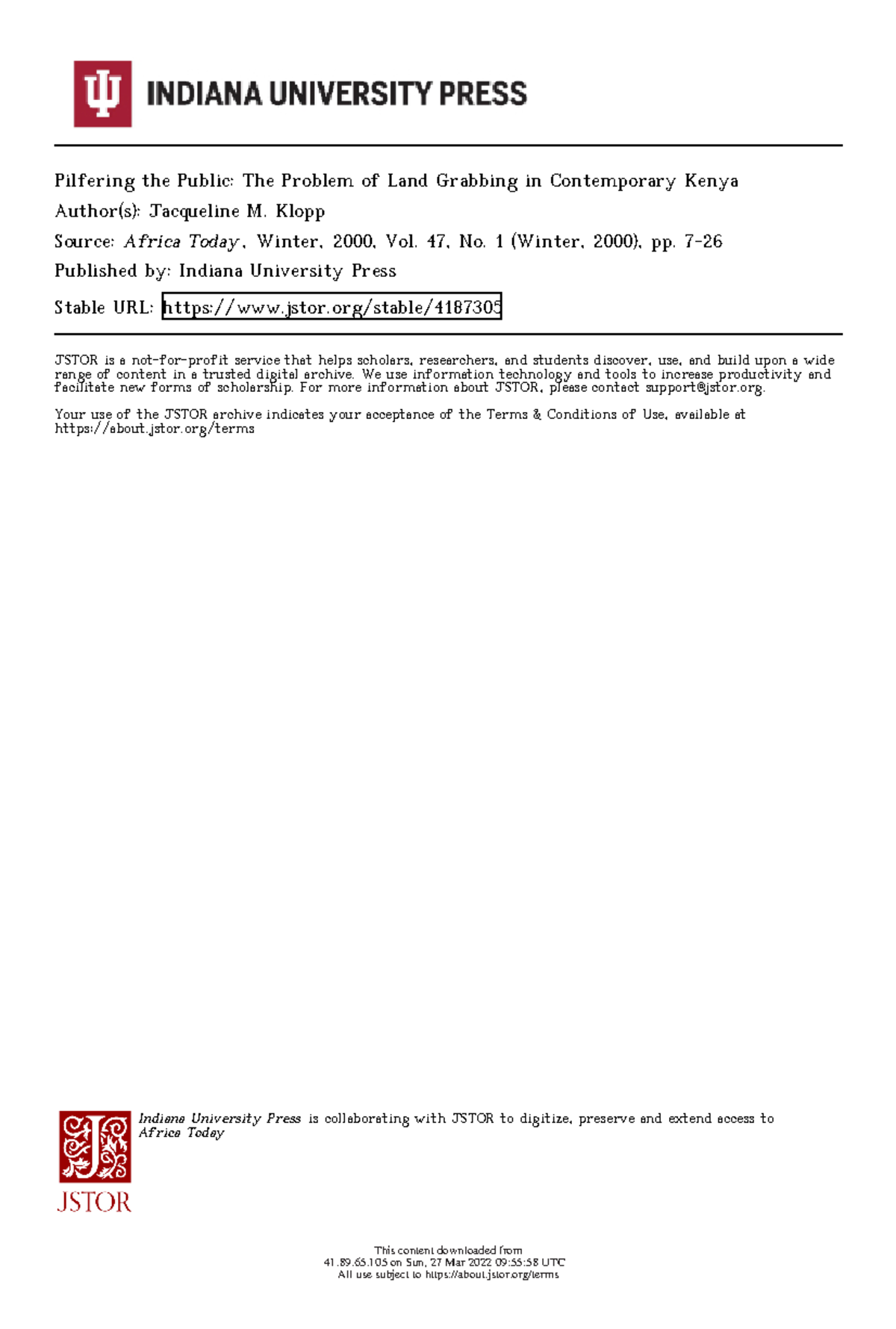 Public land Land Grabbing in Kenya - Pilfering the Public: The Problem ...