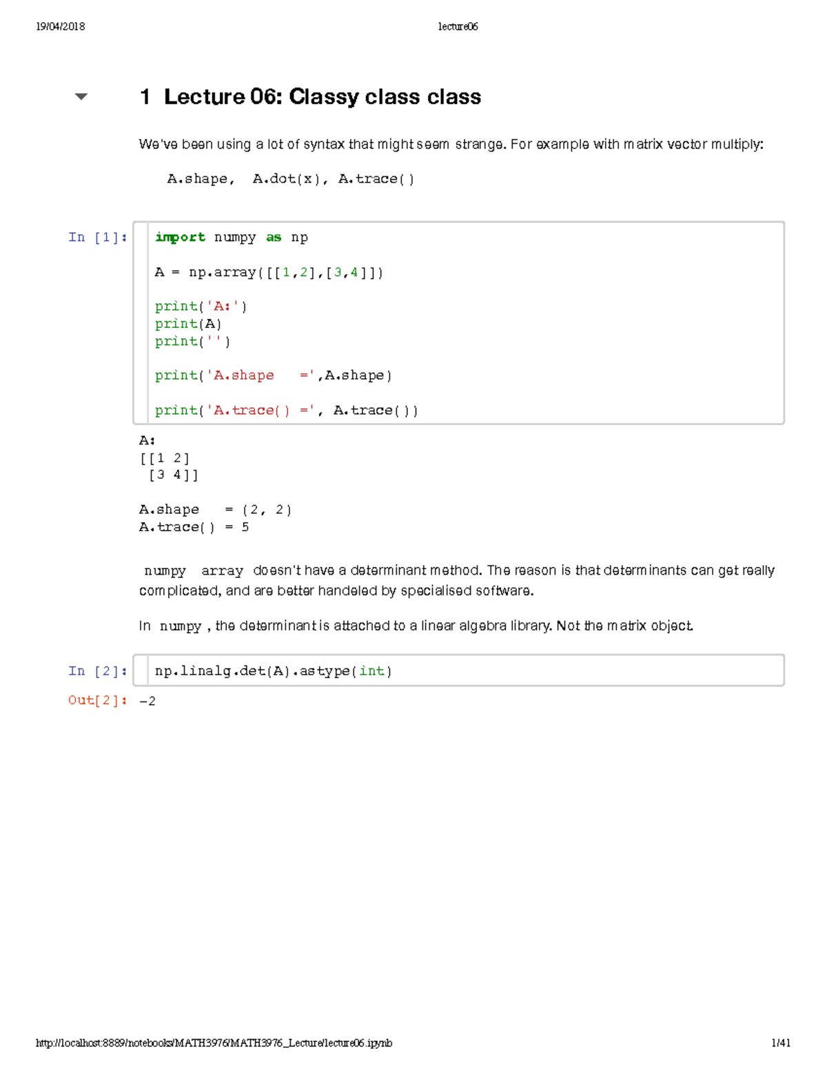 Lecture 06 - Warning: TT: invalid function id: 11 Ë 1 Lecture 06 ...