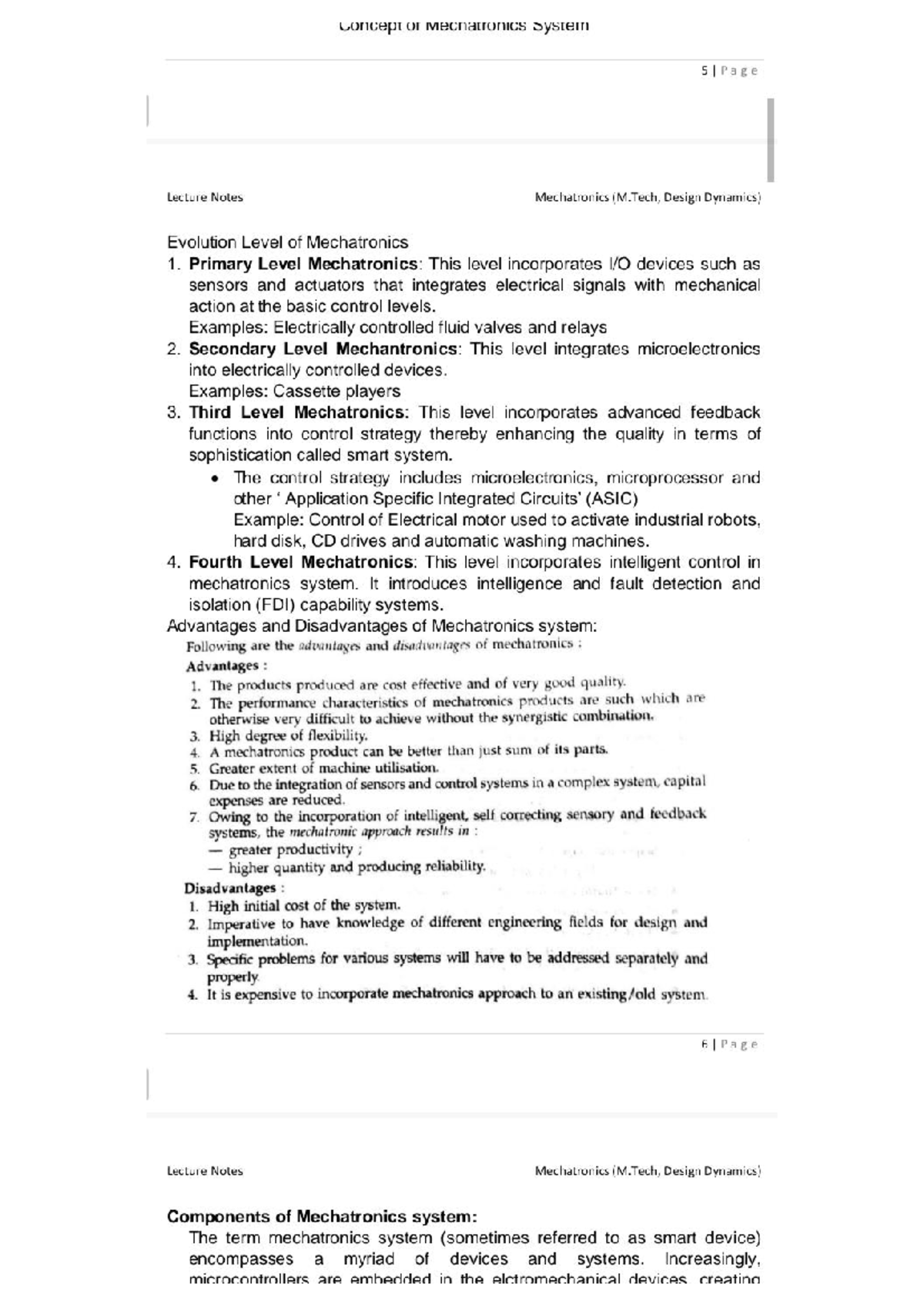 Design of mechatronics - Studocu