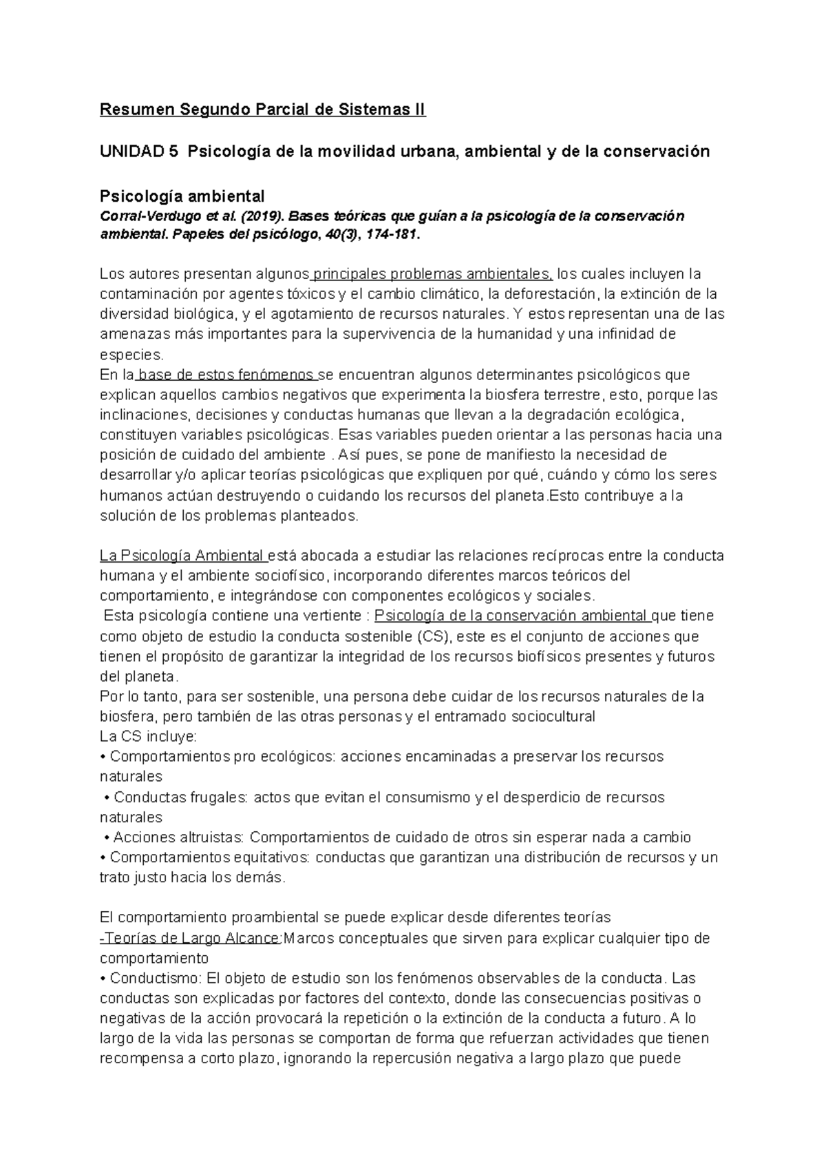 Resumen 2do Parcial de Sistemas ll - Resumen Segundo Parcial de Sistemas ll UNIDAD 5 Psicología ...