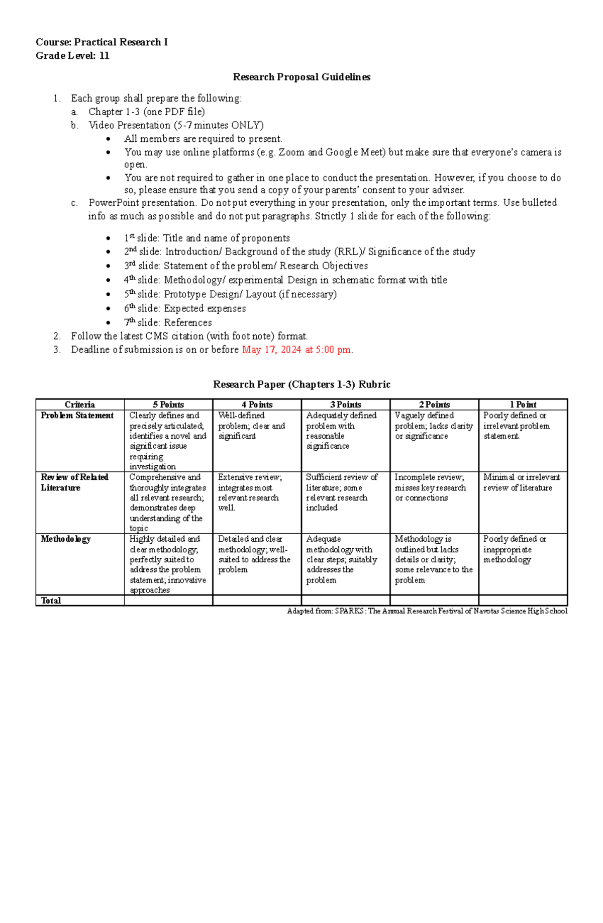 G11-Research-Proposal-Guidelines - Course: Practical Research I Grade ...