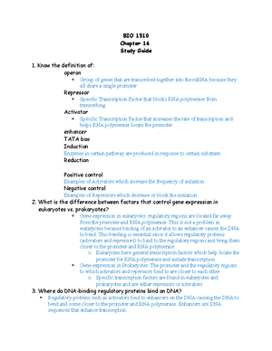 BIO1510 Ch11 Notes - Based off Biology, 13th edition by Peter Raven ...