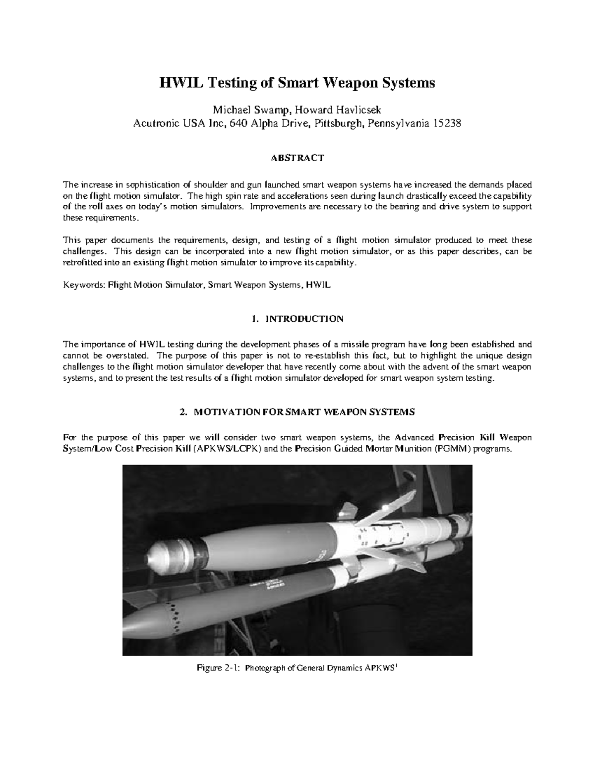 HWIL testing of smart weapon systems - HWIL Testing of Smart Weapon ...