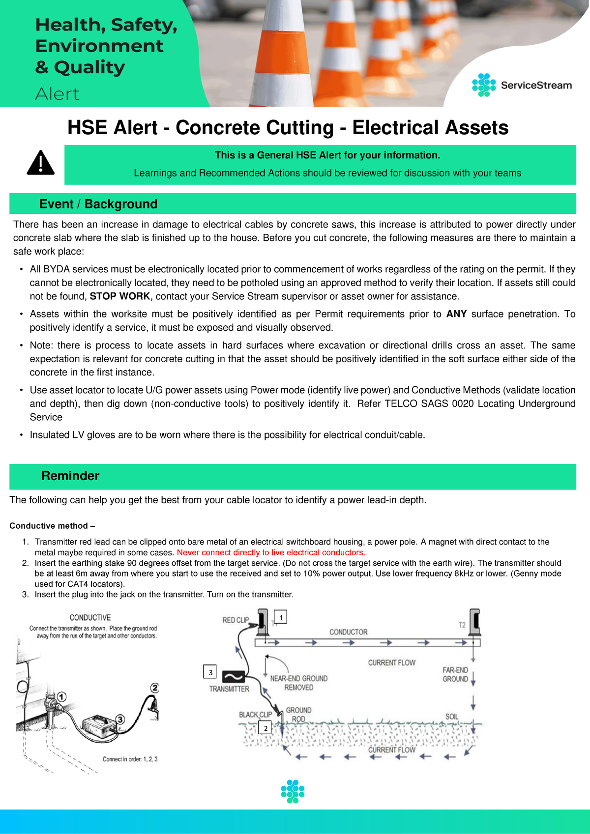 20240426 Safety Alert - Concrete Cutting - Electrical Assets - HSE ...