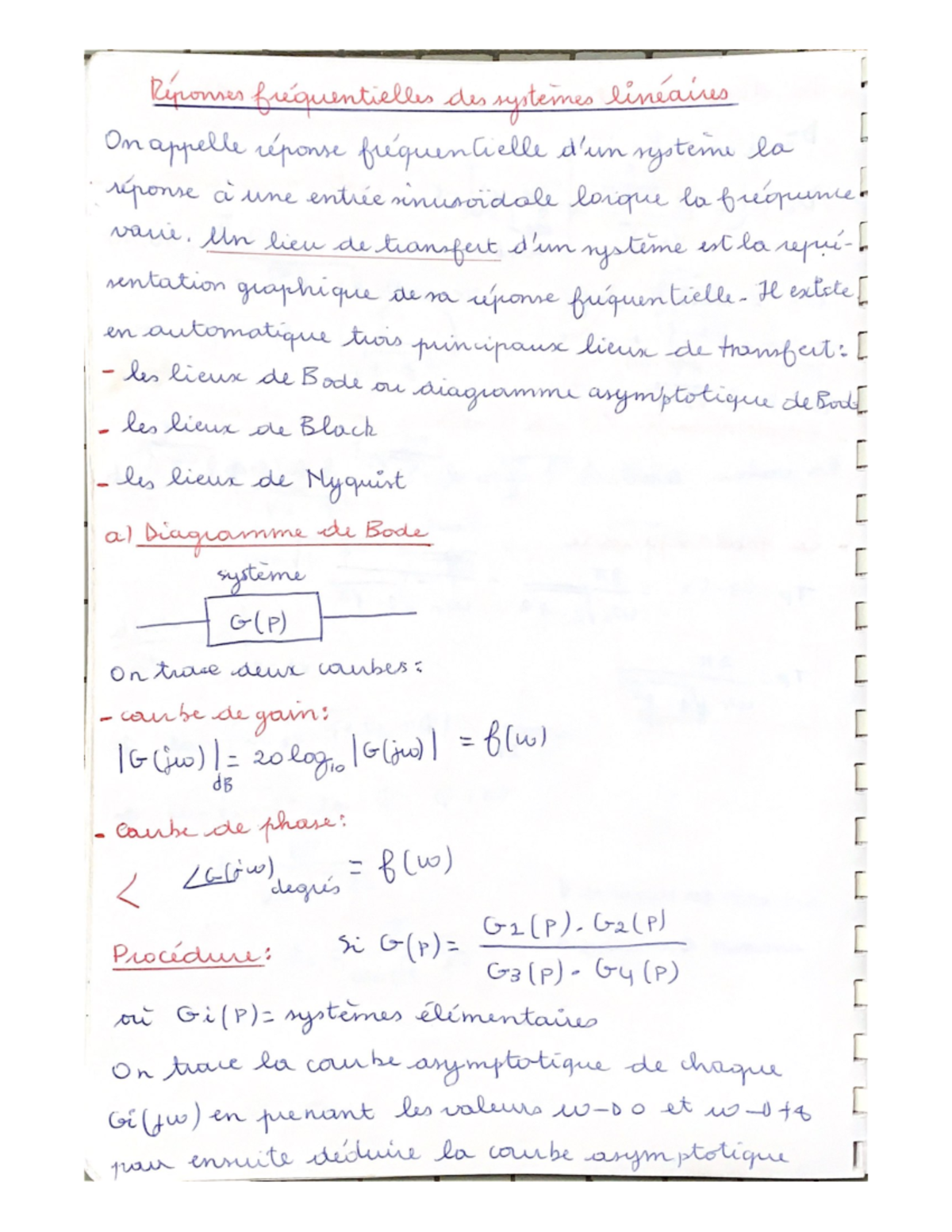 Automatique 3 - Studocu