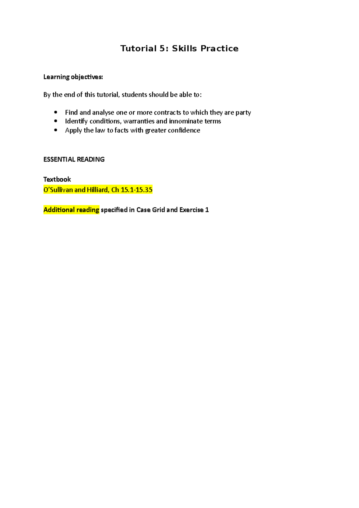 Tutorial 5- skills - Tutorial 5: Skills Practice Learning objectives ...