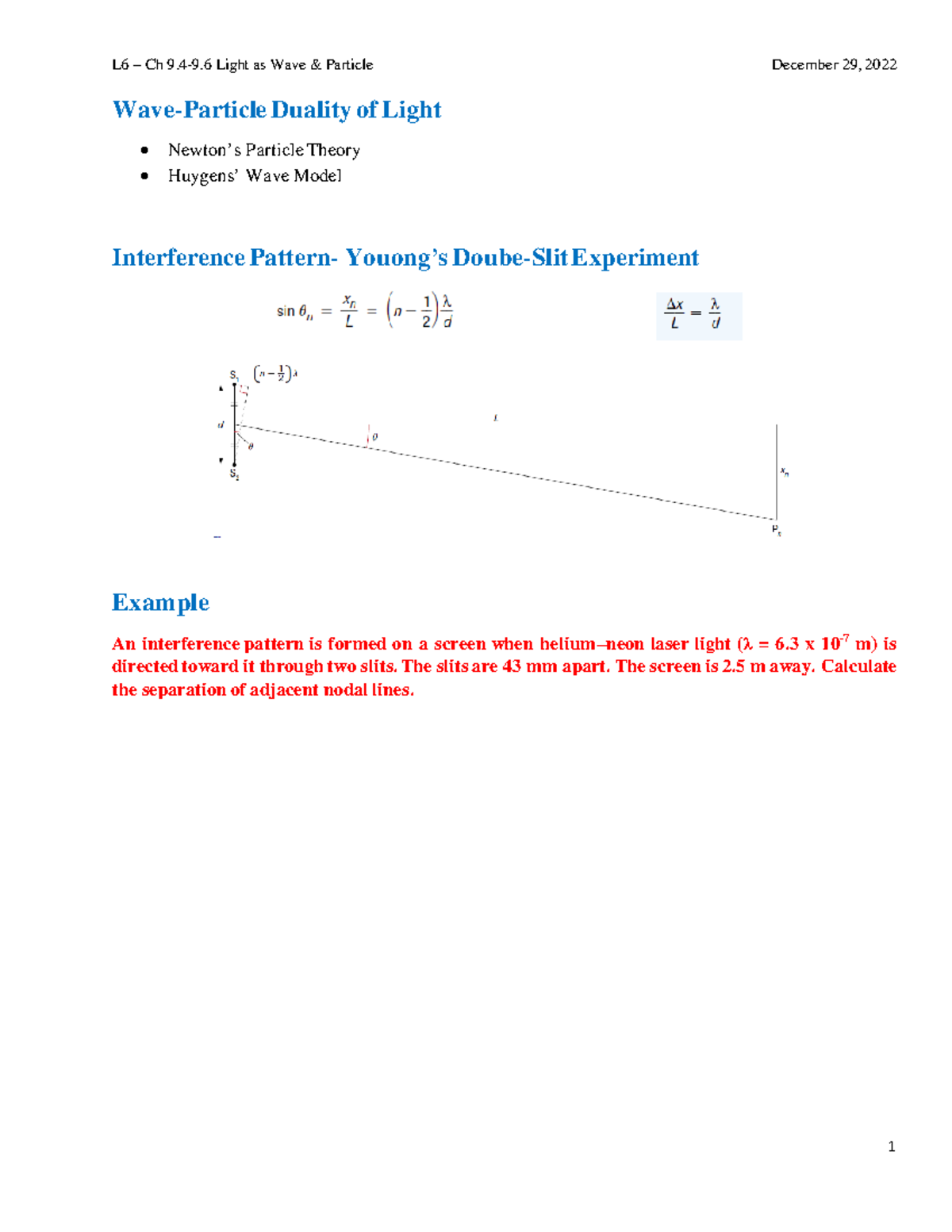 Grade 12 L6 Ch 9.4-9.6 - 2022-12-29 - Wave-Particle Duality of Light ...