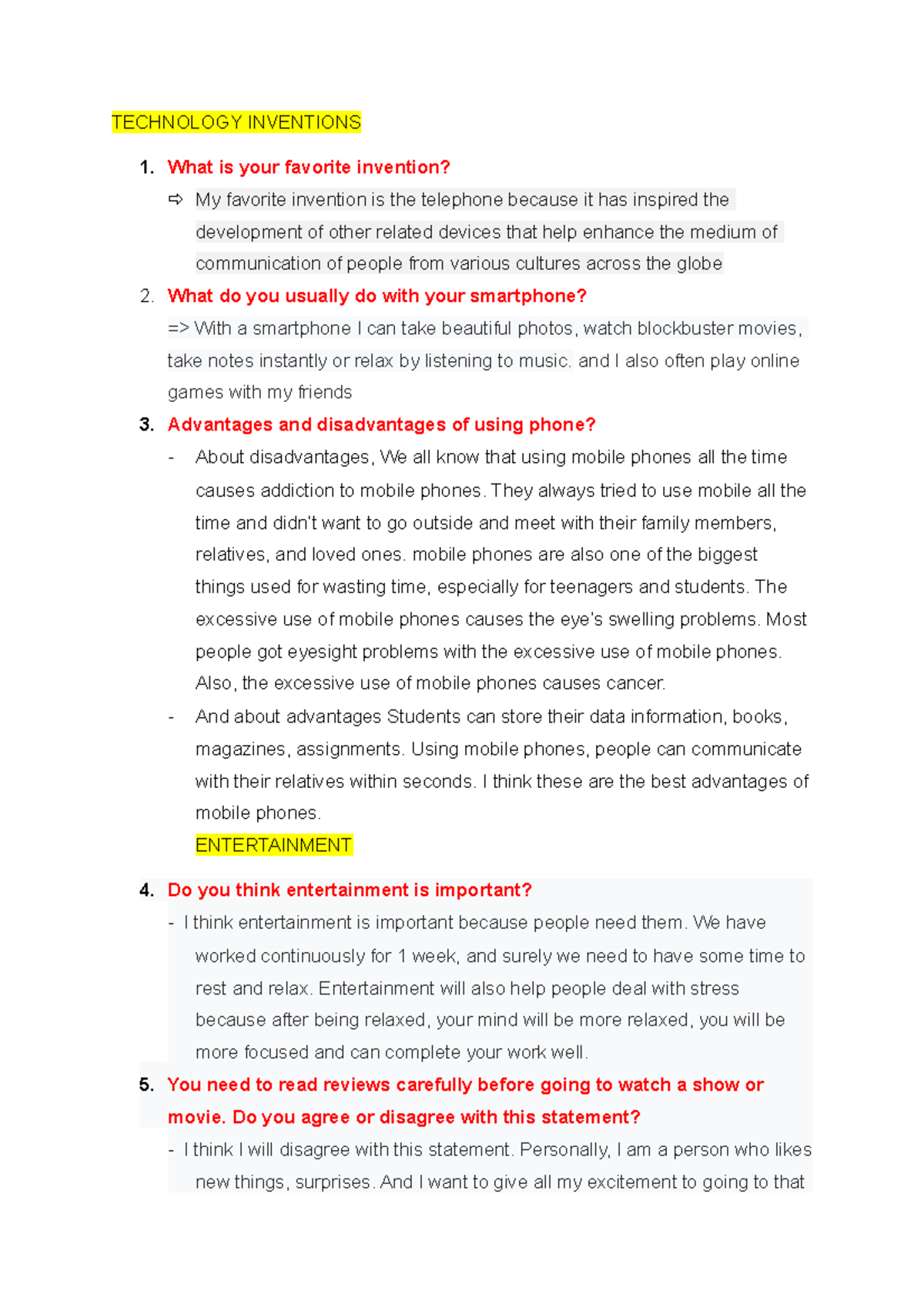 Technology Inventions - TECHNOLOGY INVENTIONS What is your favorite ...