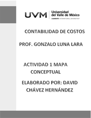 A#1 INSR - conta de costos - Contabilidad de costos - UVM - Studocu