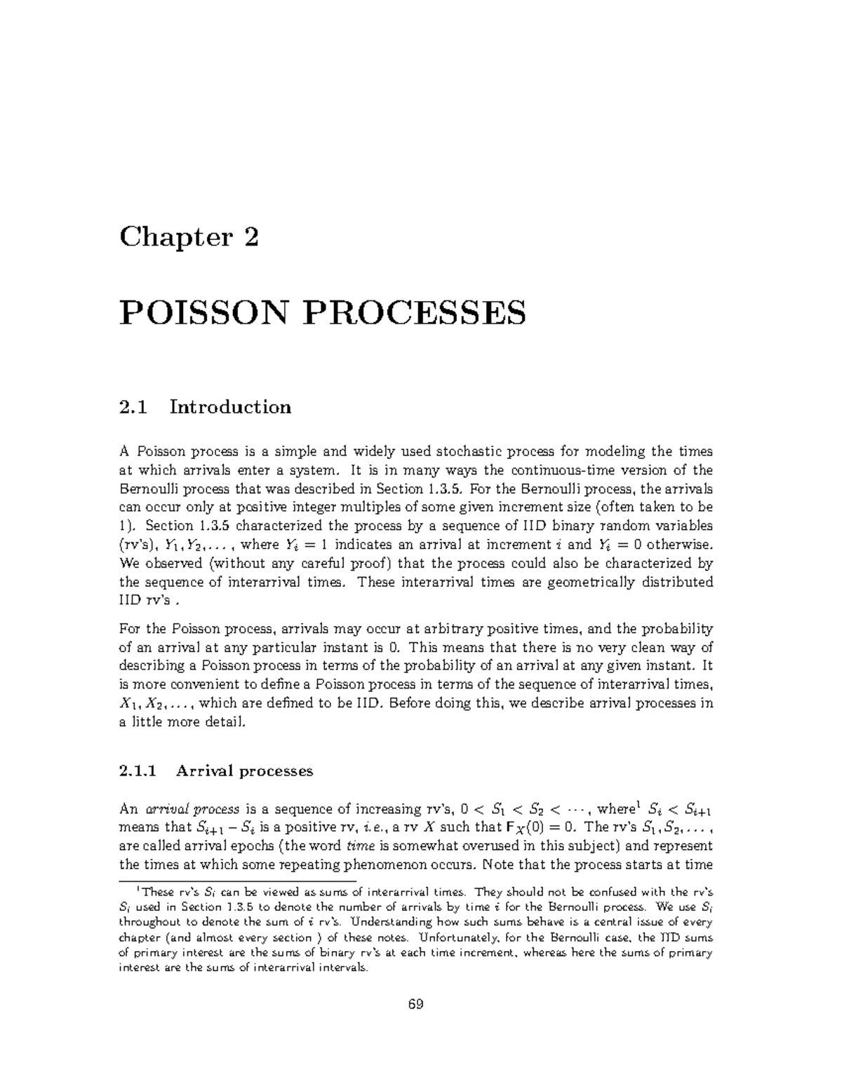 Poisson processes - It is in many ways the continuous­time version of ...