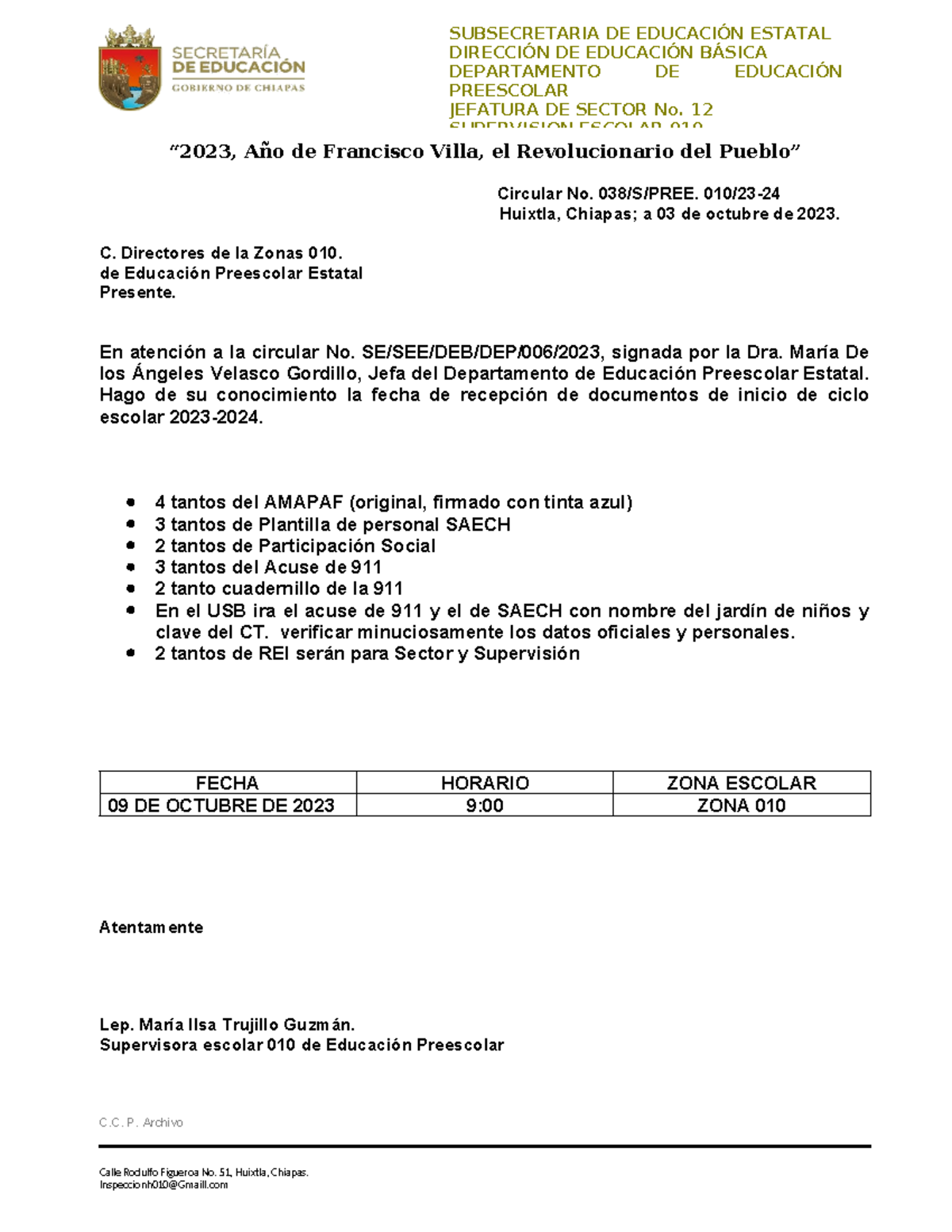 Circular SUP. 010 - yhjkhjj - SUBSECRETARIA DE EDUCACIÓN ESTATAL ...