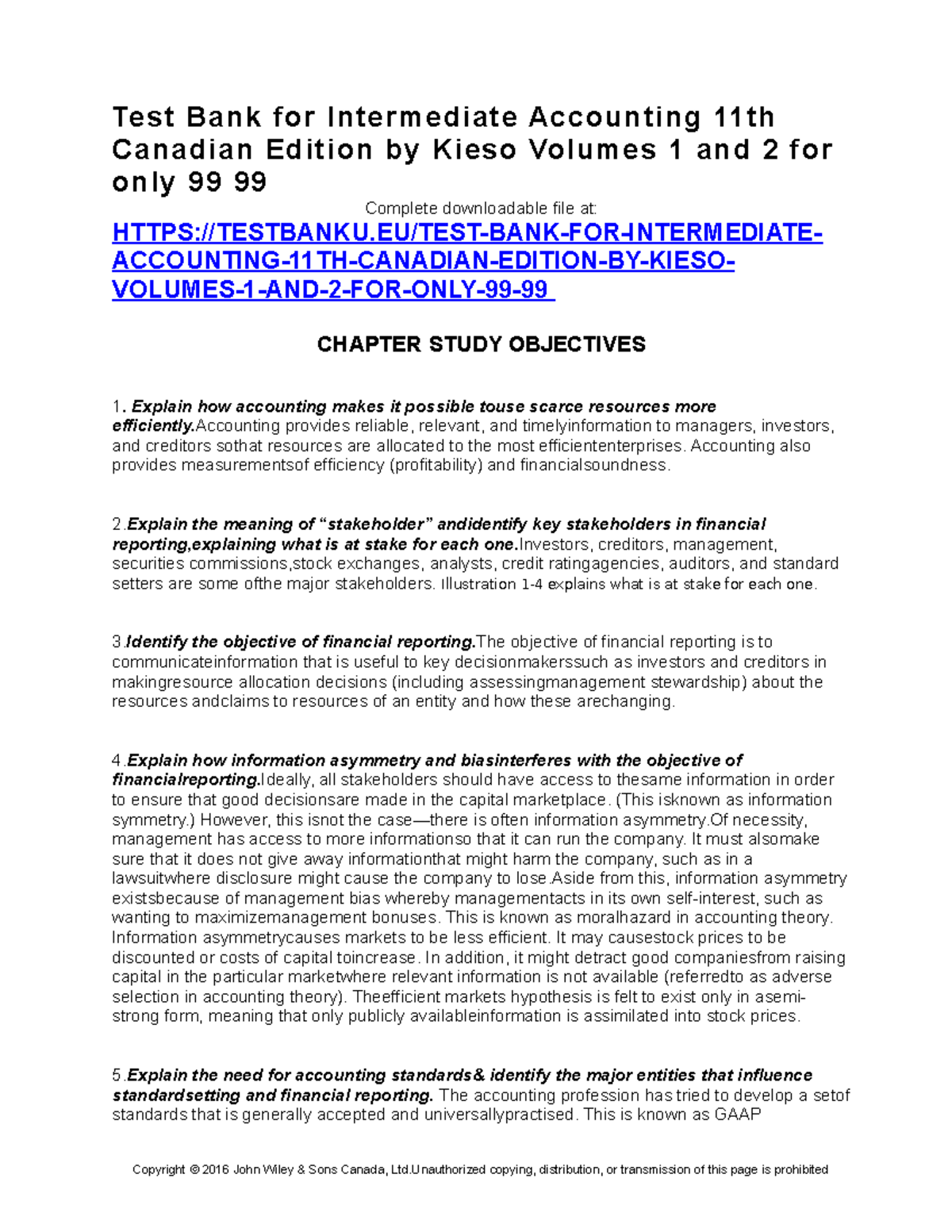 Test 2017, questions and answers - Test Bank for Intermediate ...