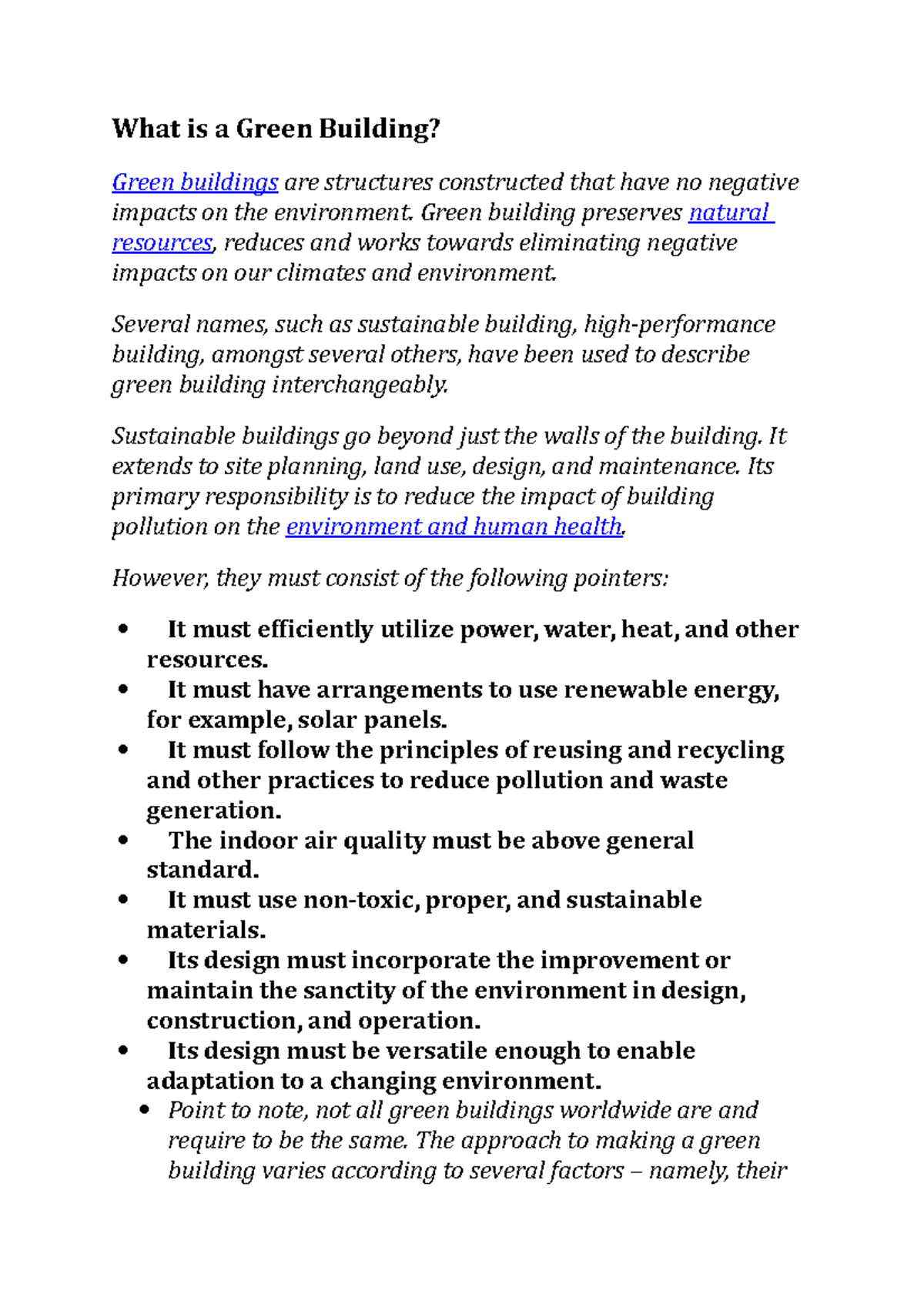 What is a Green Building - What is a Green Building? Green buildings ...