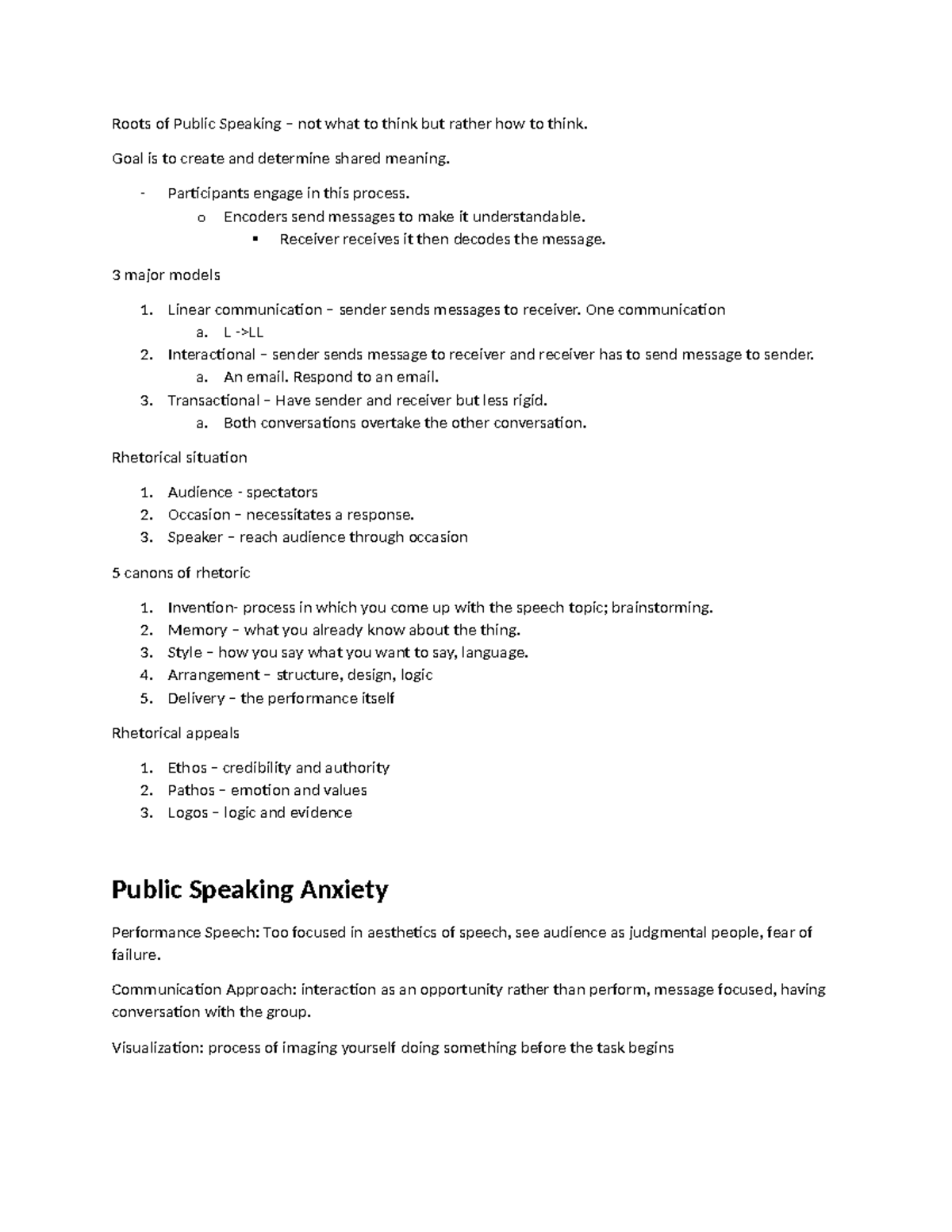 Public Speaking Notes - Roots of Public Speaking – not what to think ...