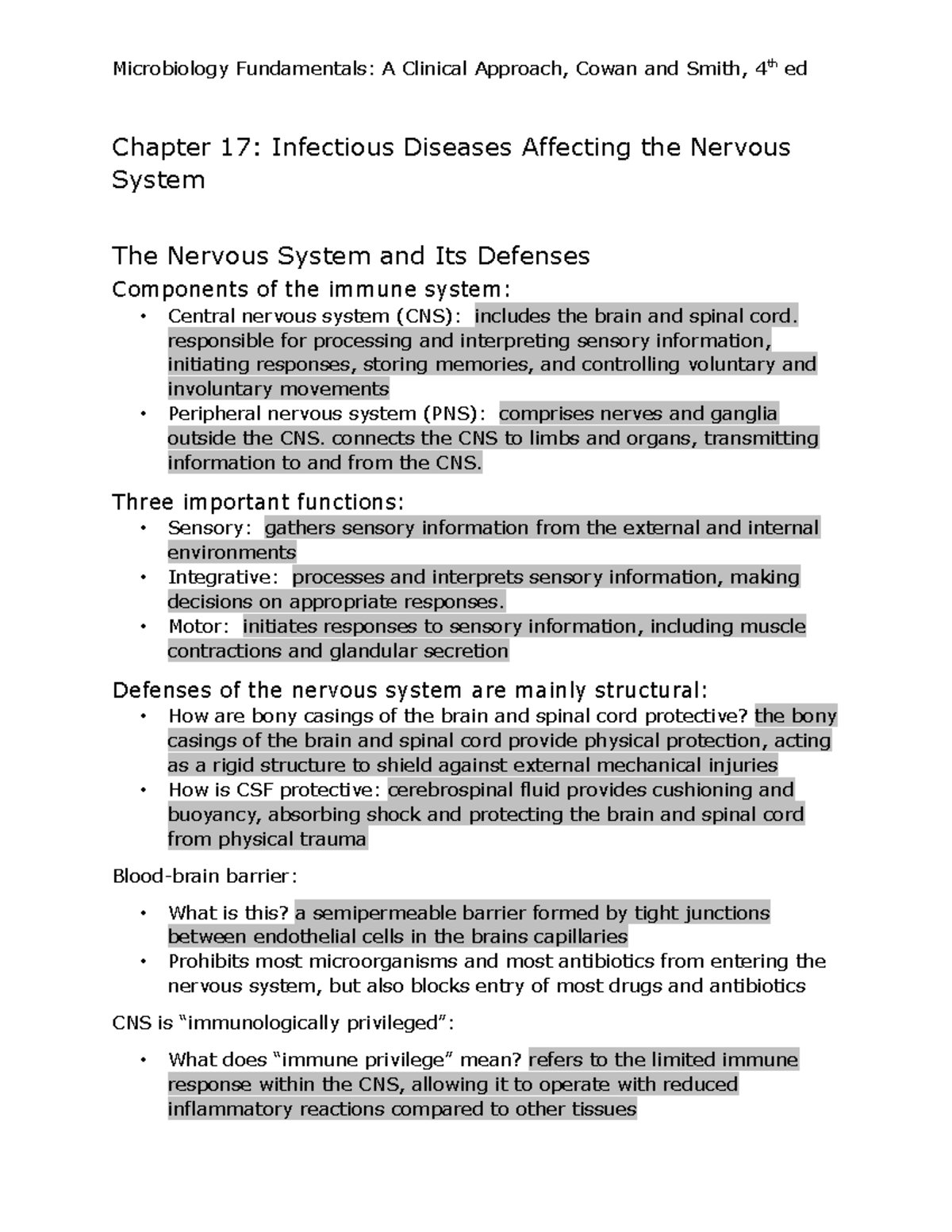 Chapter 17 Lecture Outline - Chapter 17: Infectious Diseases Affecting ...