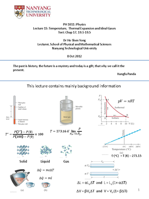 PH1012 Formula Sheet - PH1011 - NTU - Studocu