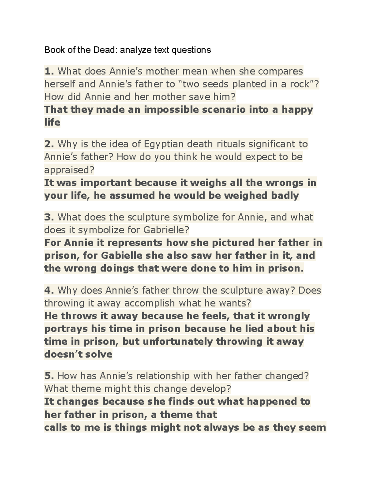 Book+of+the+Dead +analyze+text+questions - Book of the Dead: analyze ...