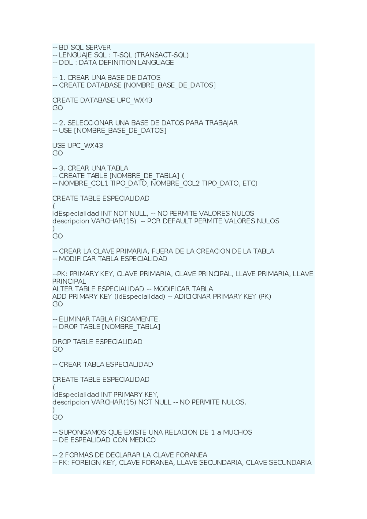 BD SQL Server - es apunte - BD SQL SERVER - LENGUAJE SQL : T-SQL ...