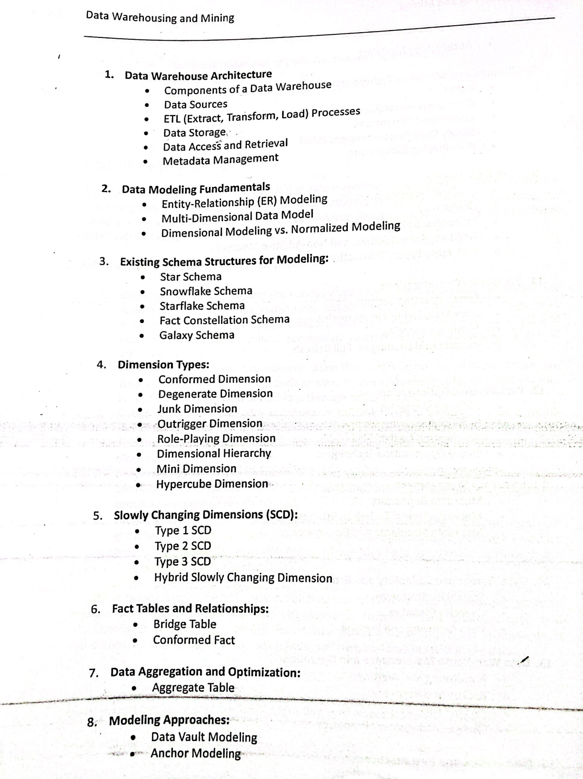 Data warehousing - Data warehouse and data mining - Studocu