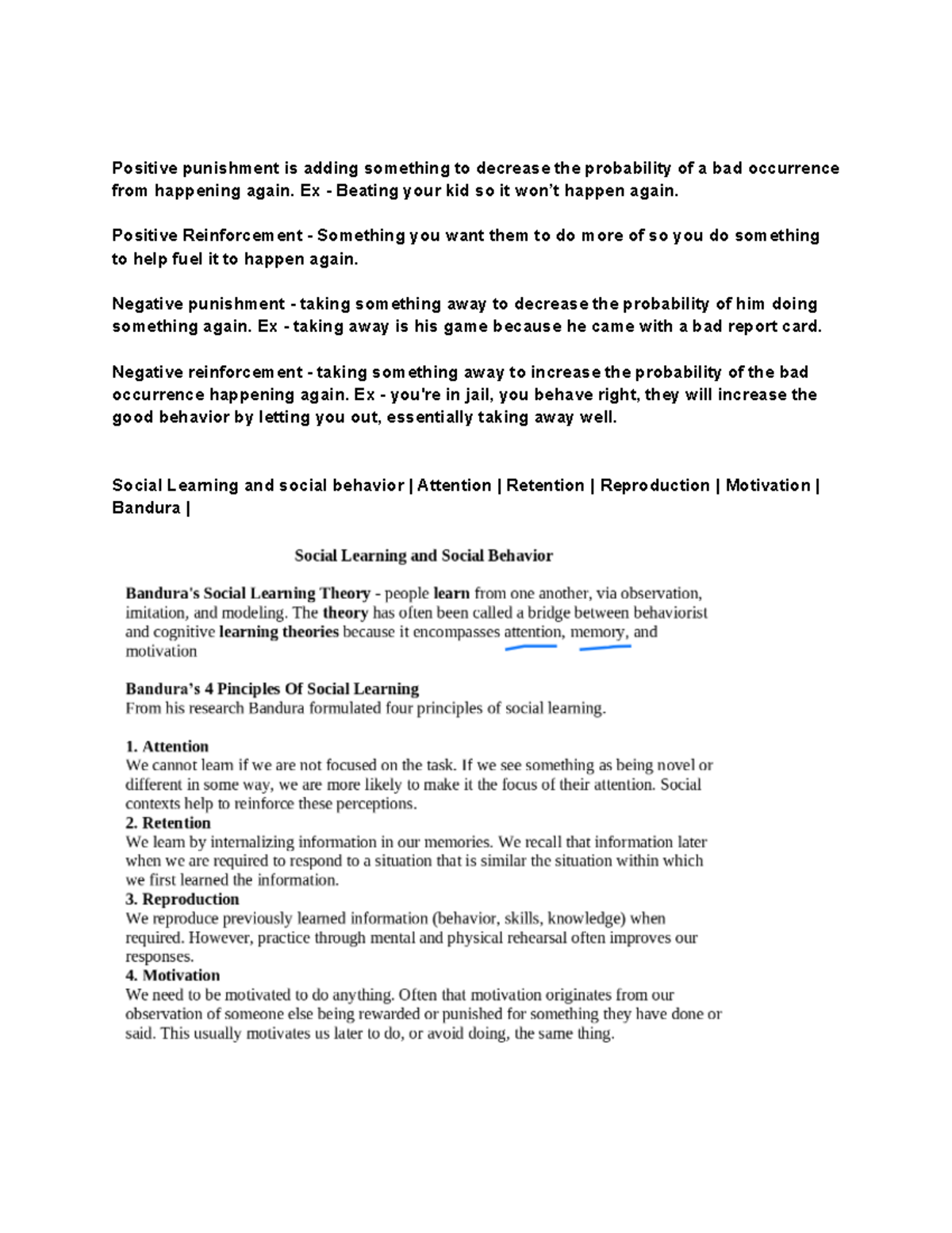 Psy 1101 Study Notes Part B Studocu