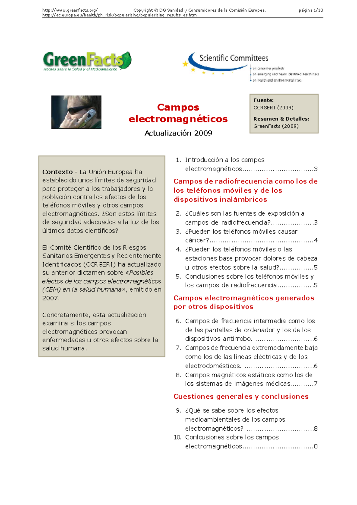 Campos-electromagneticos-greenfacts - Fuente: Campos electromagnéticos ...