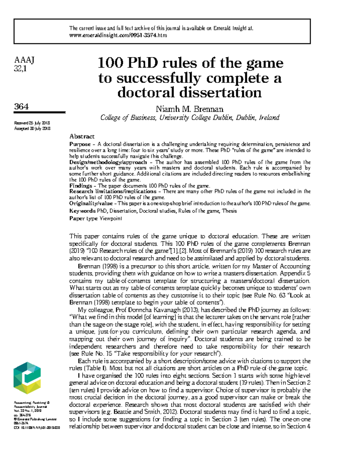 100 rules of phd - 100 PhD rules of the game to successfully complete a ...