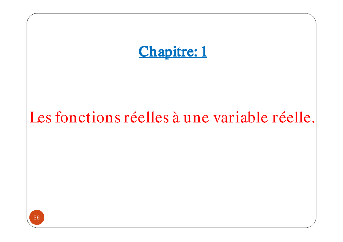Les fonctions S1 analyse mathématiques - Les fonctions réelles à une variable réelle. Chapitre ...