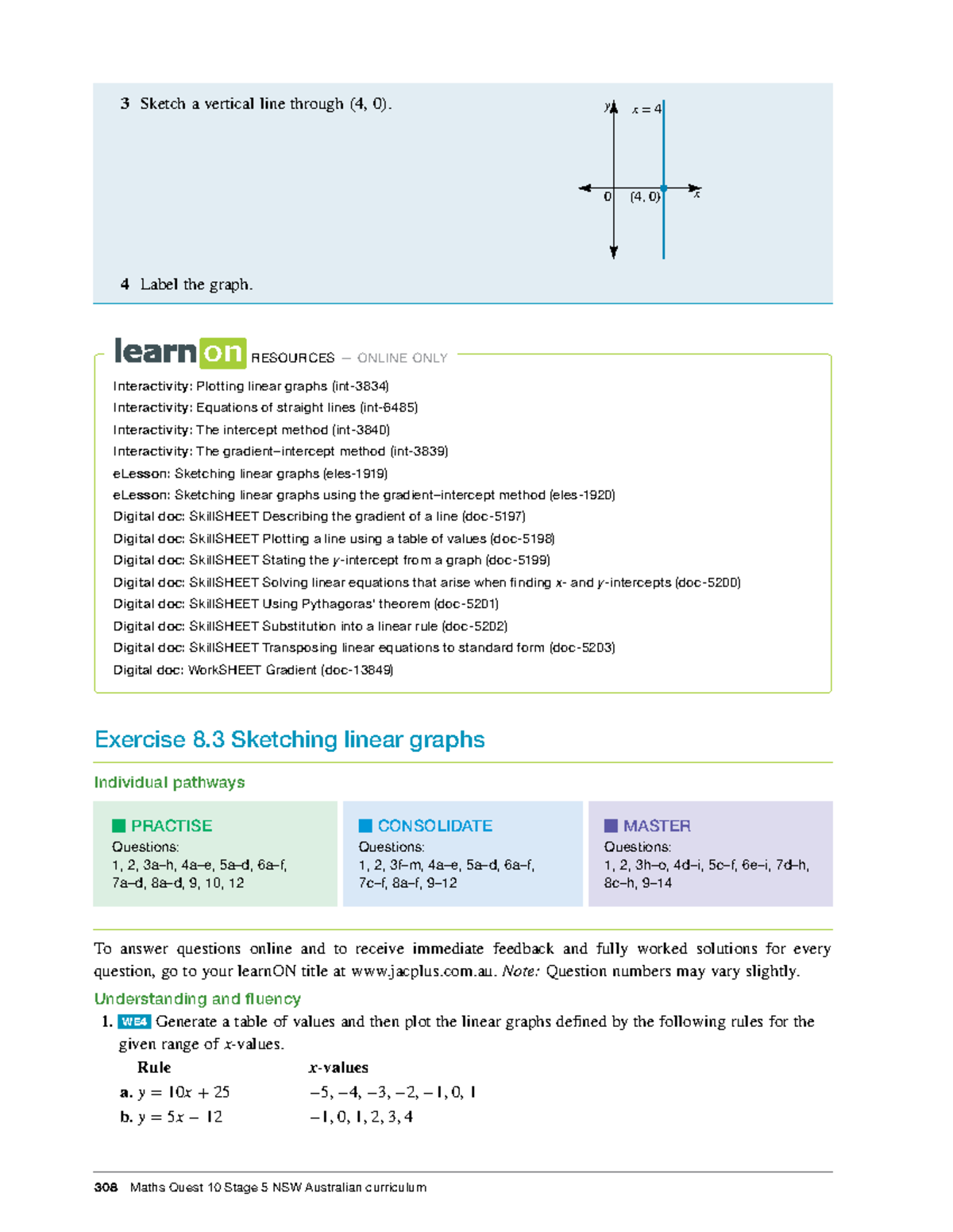 Maths Quest 10 Chapter 8 - 308 Maths Quest 10 Stage 5 NSW Australian ...