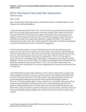 Cold+War+Study+Guide - Cold War Study Guide My’Atri Goodwin, Sariah ...