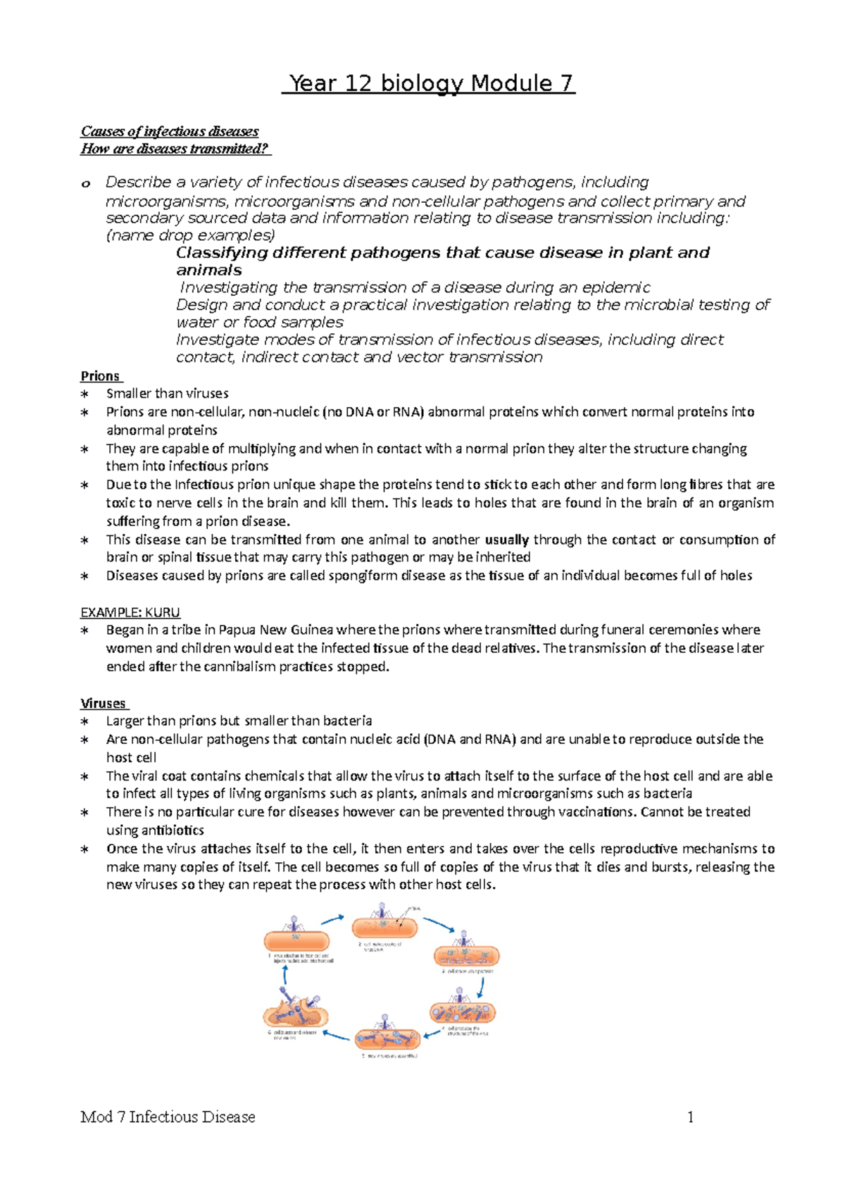 Year 12 biology Module 7 - Year 12 biology Module 7 Causes of ...