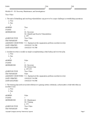 Module 07 IR Detection Systems - : s: e: Module 07 - IR: Detection Systems True / False An ...