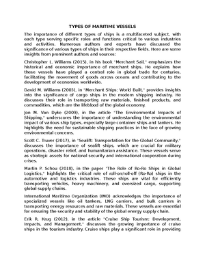 Maritime Industry Part 3 - MARITIME INDUSTRY The maritime industry ...