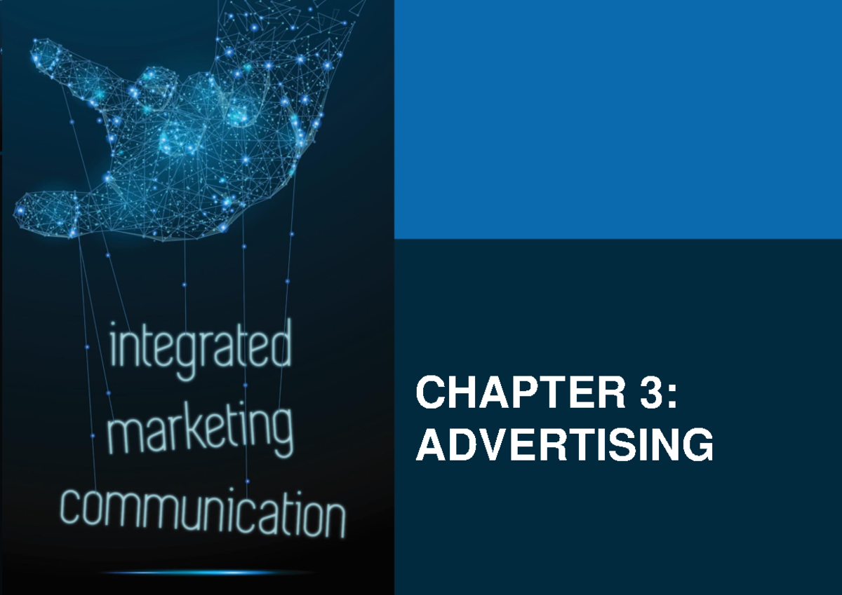 IMC Slides C3 - notes - CHAPTER 3: ADVERTISING Learning outcomes of the ...