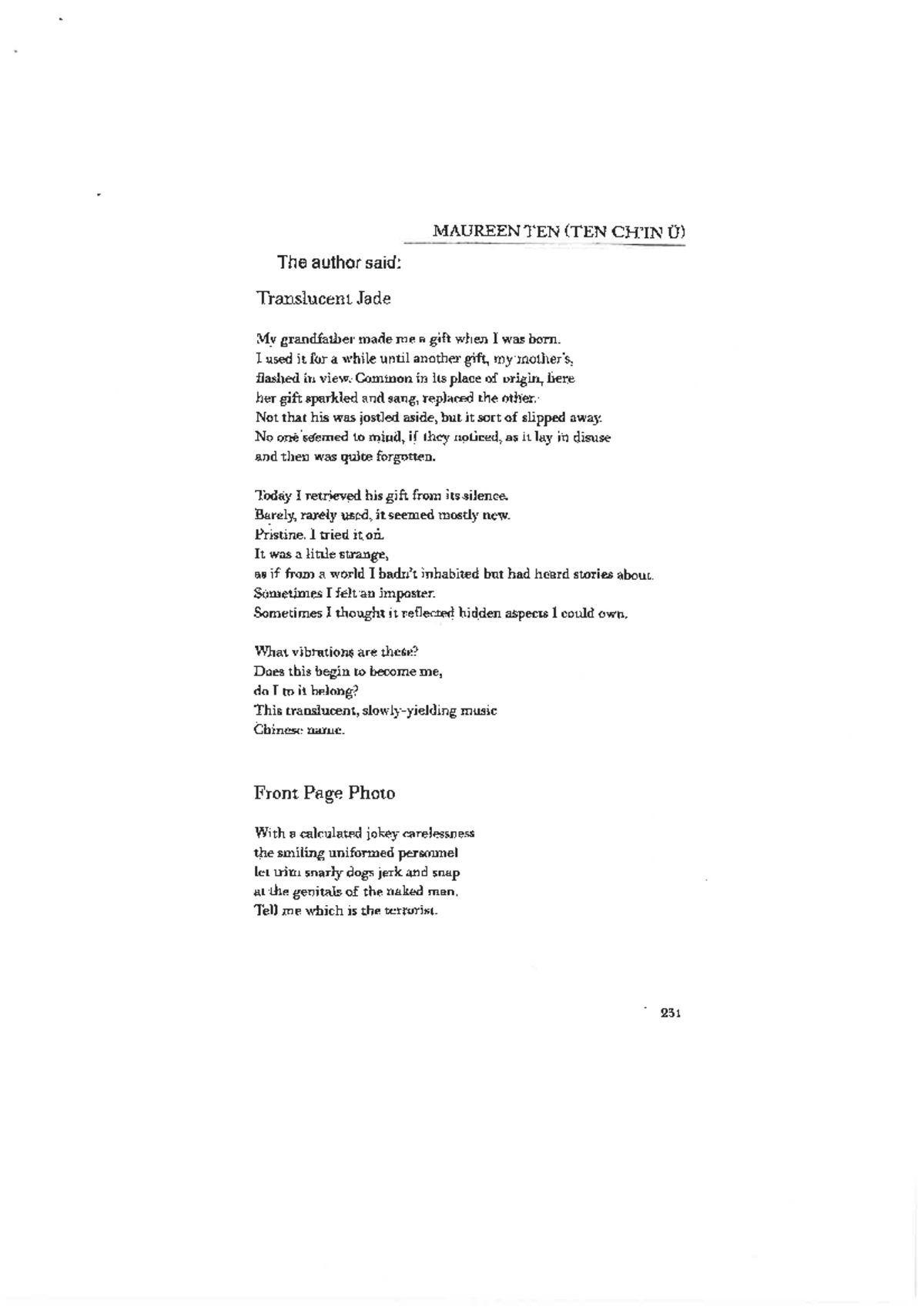 Asian Poetry - Student COPY - ENG2022 - Studocu