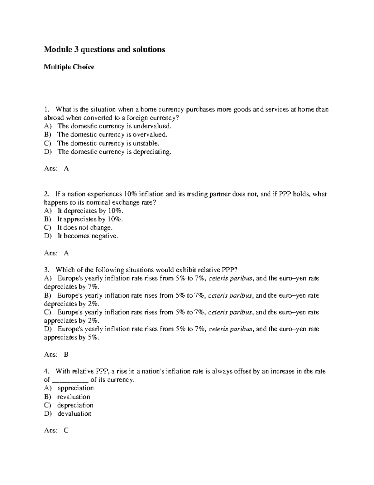Module 3 questions and solutions - Module 3 questions and solutions ...