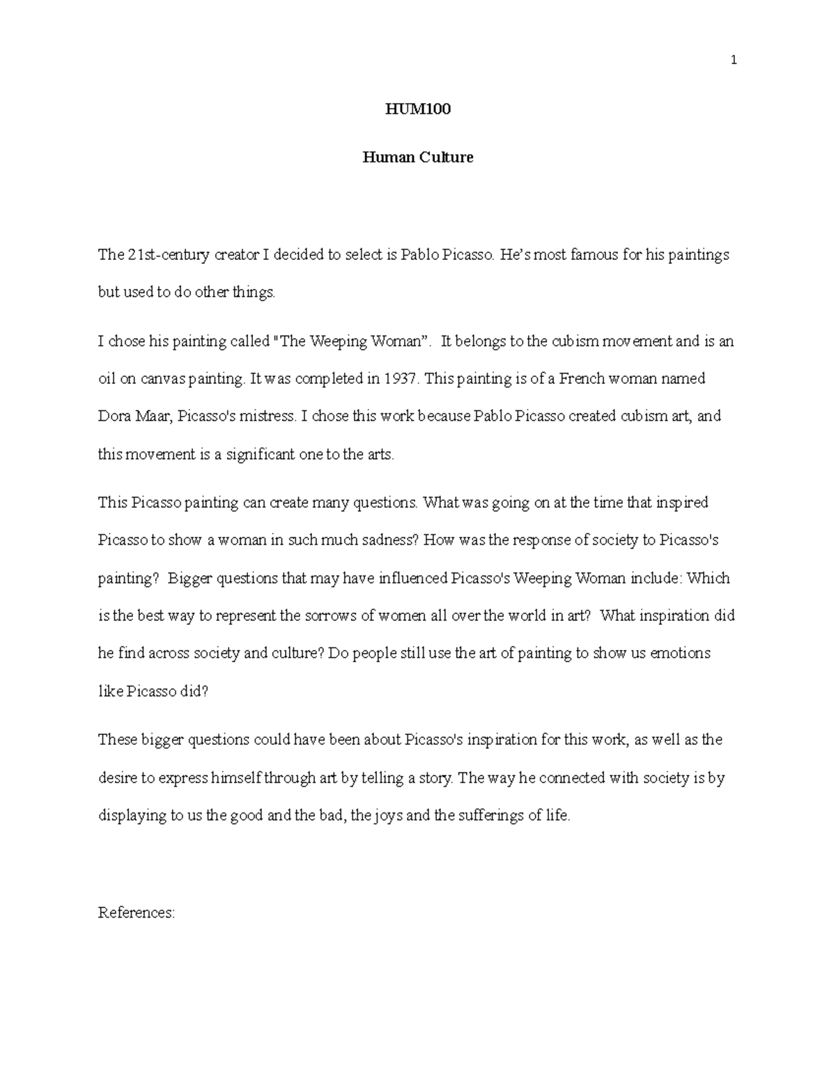 Module 6-1 - short answer - 1 HUM Human Culture The 21st-century ...