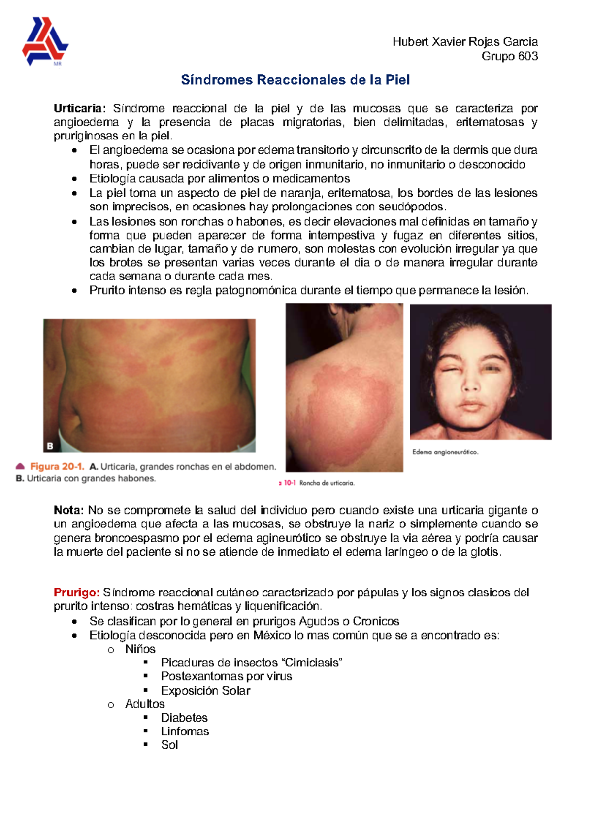 Síndromes Reaccionales de la Piel HRG - Grupo 603 Síndromes ...