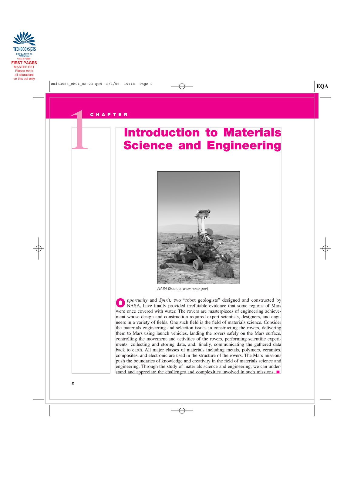 Material Science & Engg - NASA (Source: nasa ) 2 1 CHAPTER Introduction ...